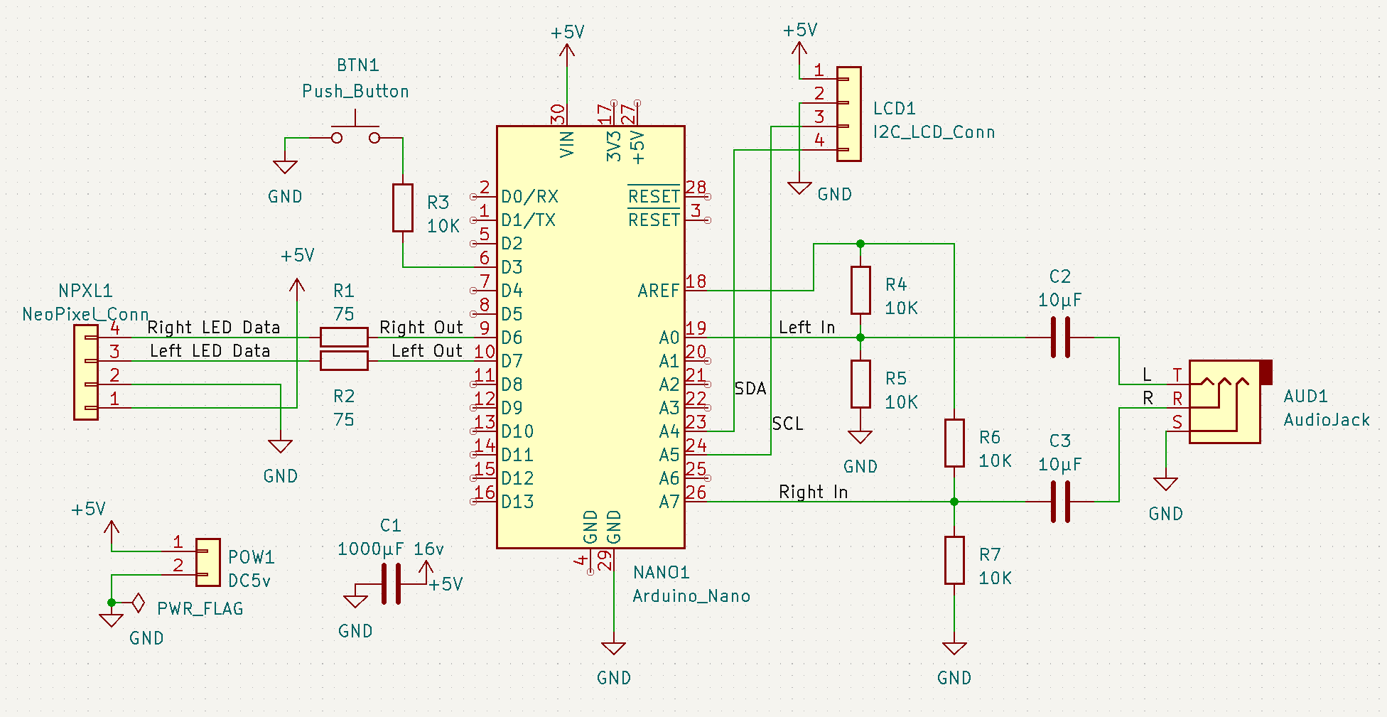 VU Meter Controller Case for NeoPixel powered by Arduino Nano by ...
