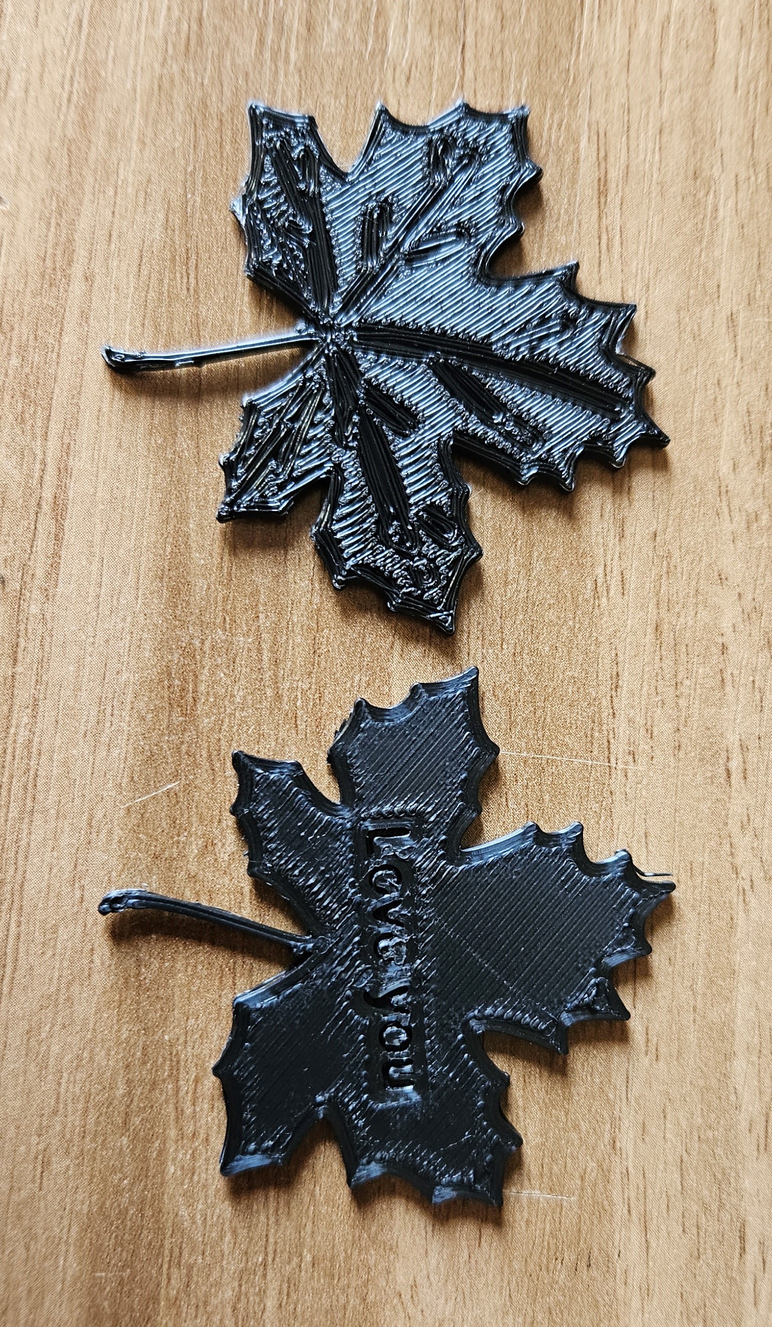 Maple leaf with text "Love you" or "Miss you" by Zivadeka | Download ...