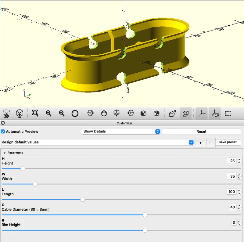 Cable Tidy Spool OpenSCAD by Uko | Download free STL model | Printables.com