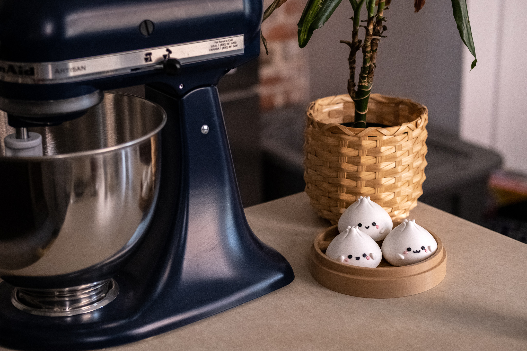 Kawaii Dim Sums in a Cute Basket by Holoprops | Printables Store