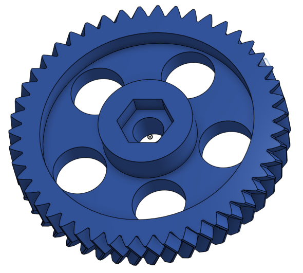 LulzBot TAZ Single Extruder Tool Head v2.1 Herringbone Large Gear by ...