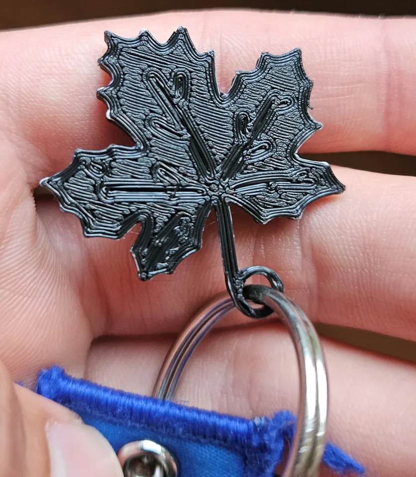Keychain maple leaf by Zivadeka | Download free STL model | Printables.com