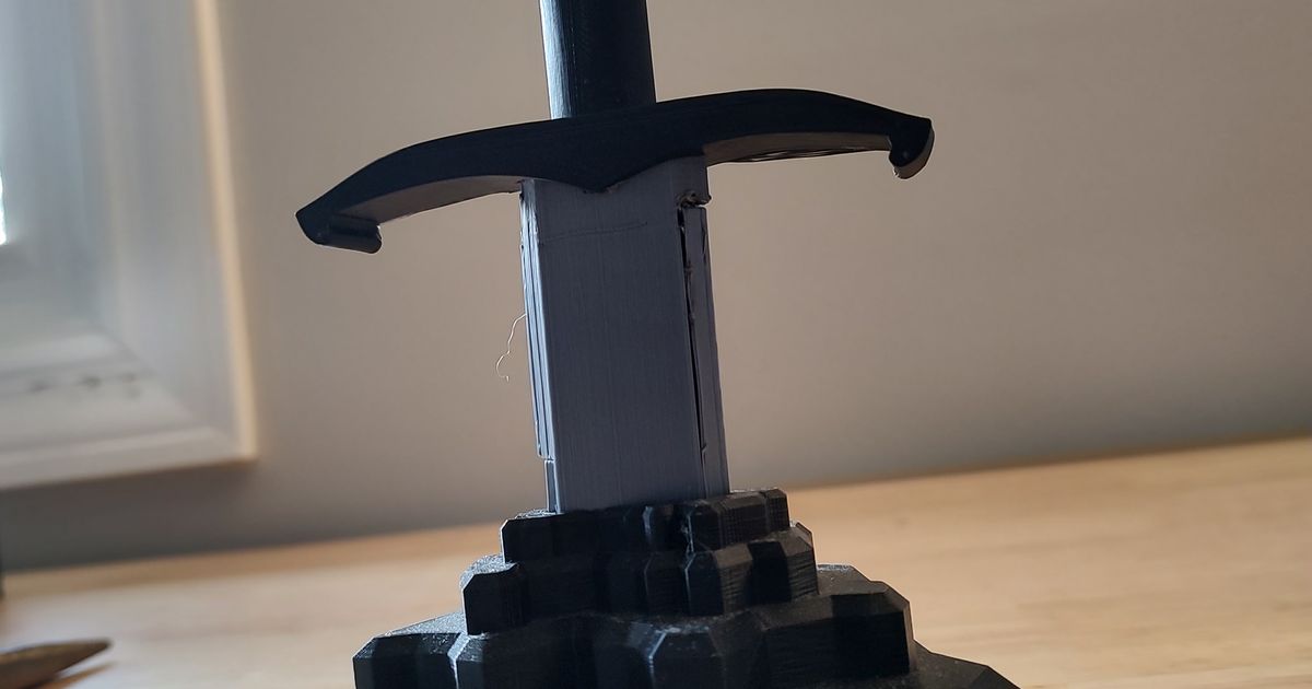 USB Holder (Sword and Stone) by G J Naegs | Download free STL model ...