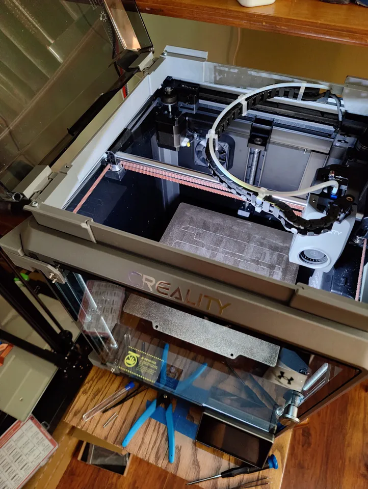 Creality K1 Hinged Lid Riser - Left Side by MrSqueakers | Download free ...