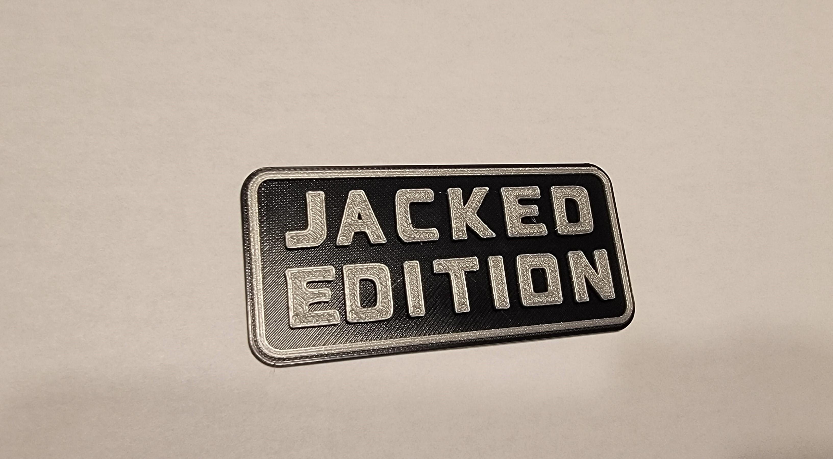 Jacked Edition Emblem by McTech3D | Download free STL model ...