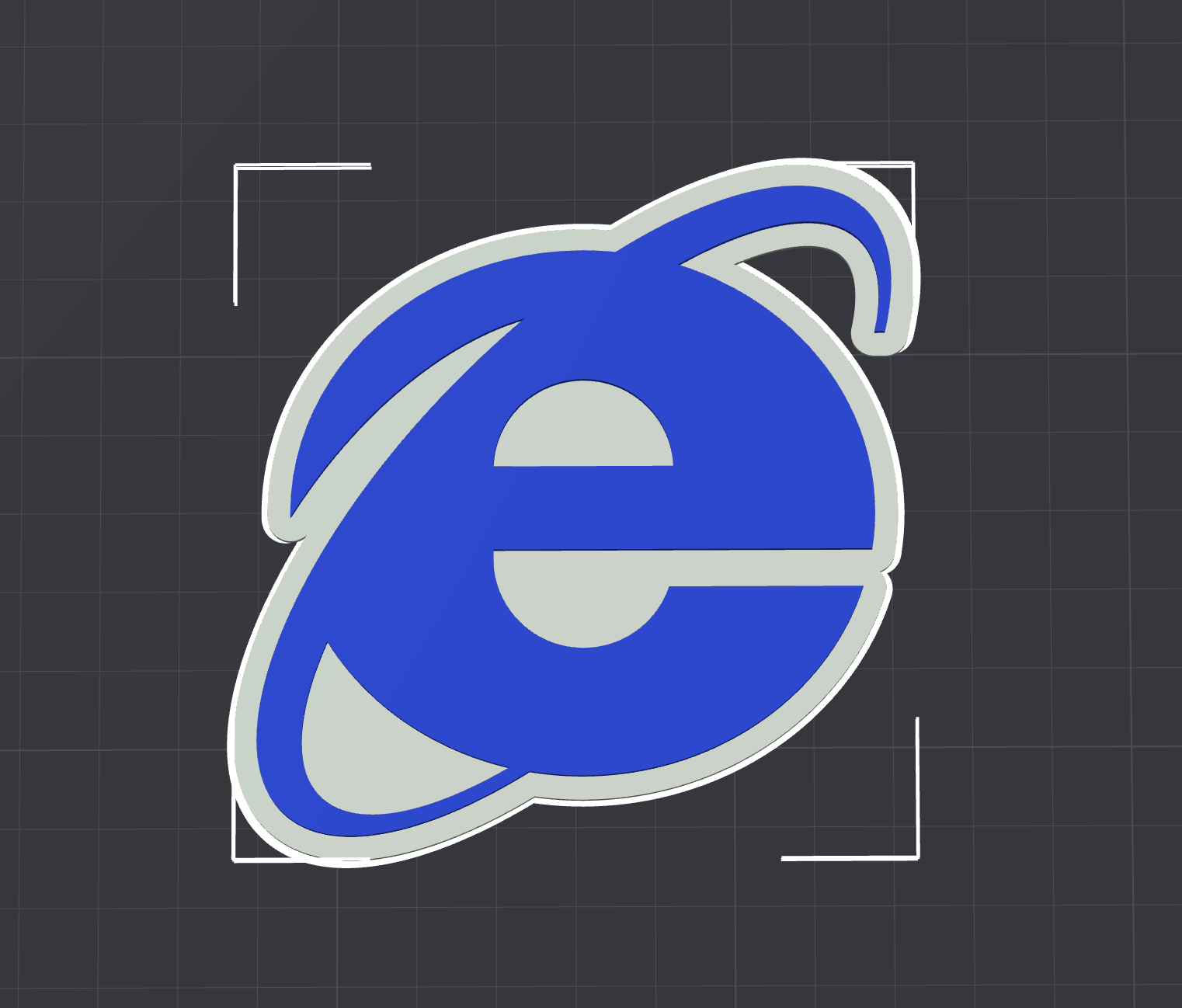 Internet Explorer Logo Sign por dawnerd | Descargar modelo STL gratuito ...