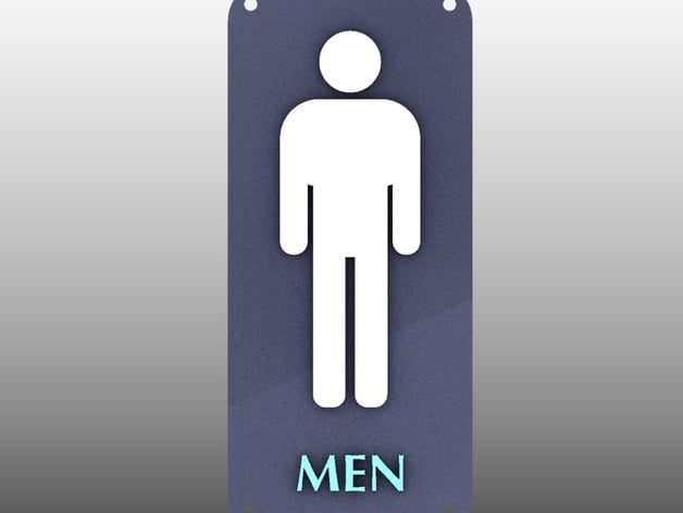 Toilet Sign: Men by Boris Avramov | Download free STL model ...