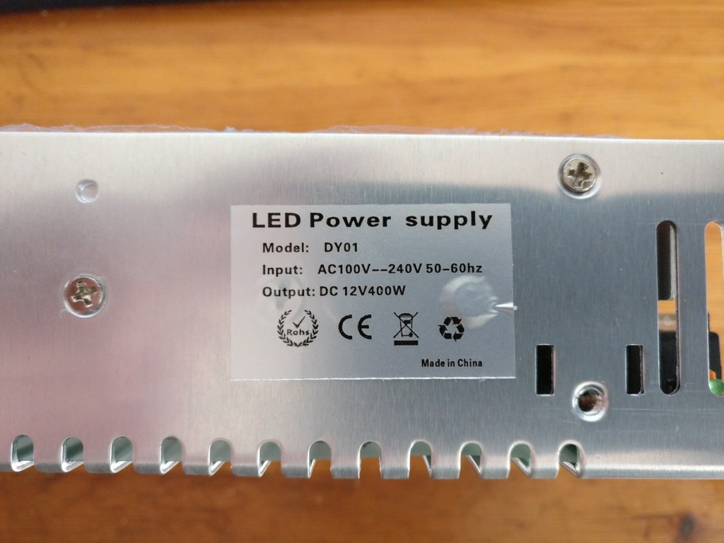 Cover for 100-240V AC to 12V DC 400W PSU with Switch, for XT60 and ...