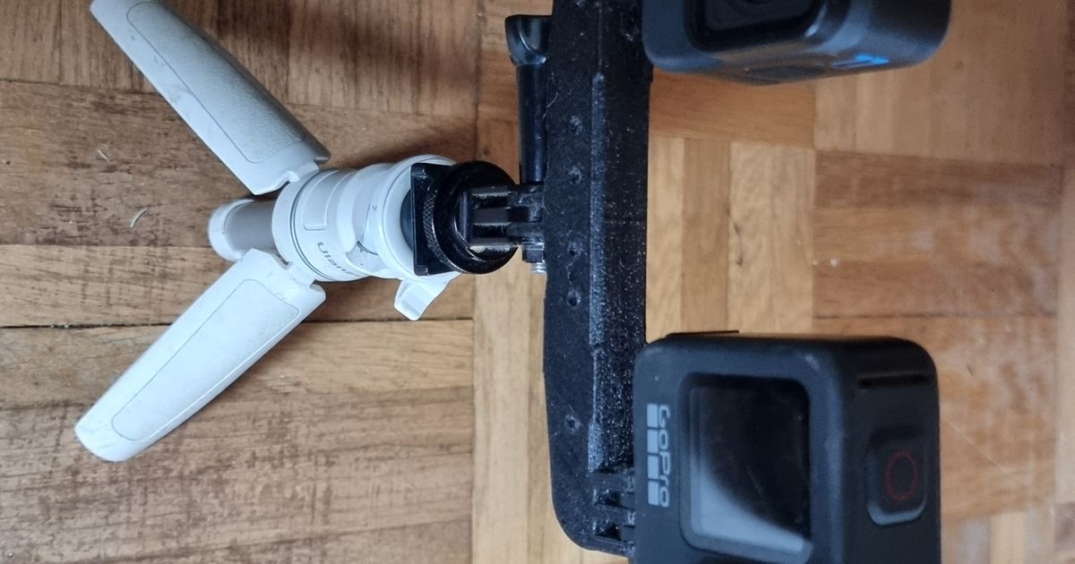 Dual Gopro Mount by Benjamin Schork | Download free STL model ...