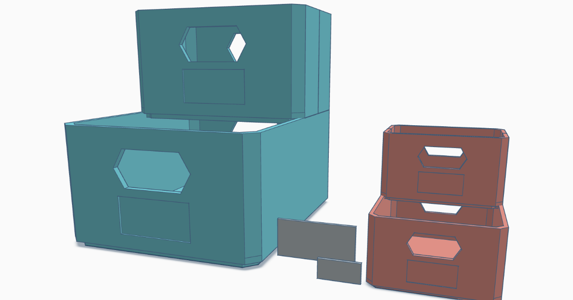 Stackable Desk Trays With Space for 3d printed labels by Nathaniel ...