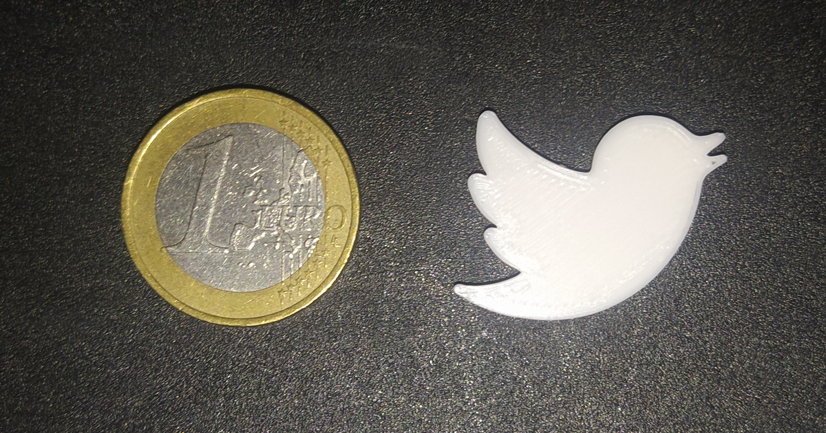 Twitter Logo (scalable) by Antonio Conesa | Download free STL model ...