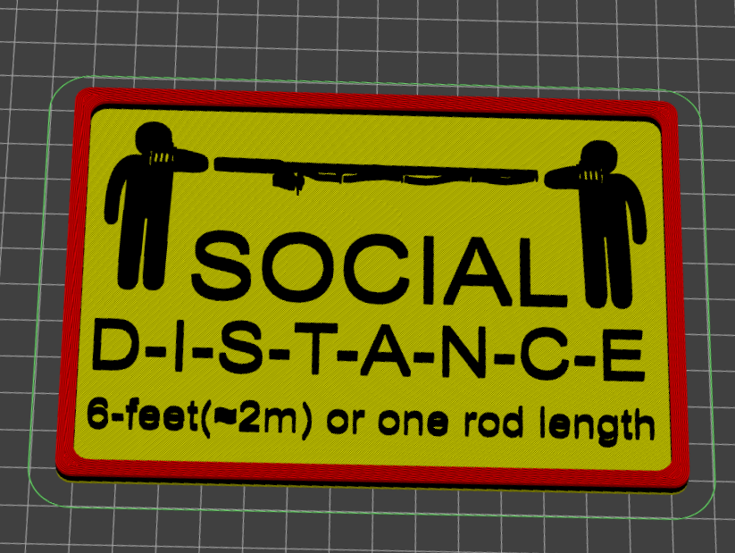 keep distance minimum 6ft by holocron | Download free STL model ...