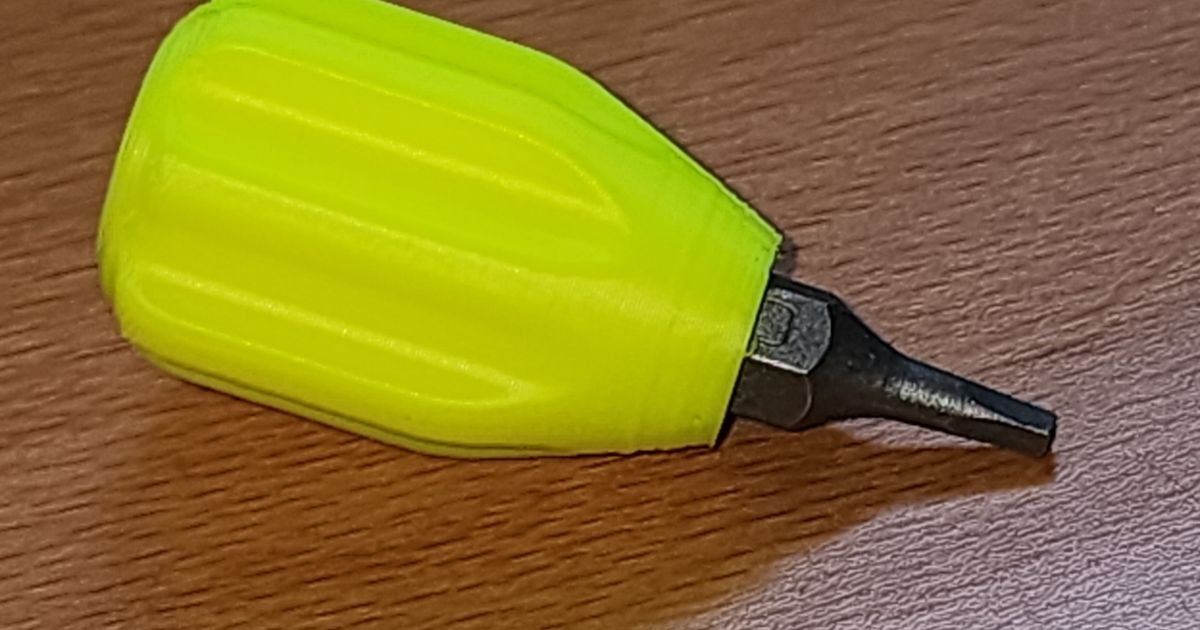 Hex driver bit handle with an embedded magnet by Joe | Download free ...