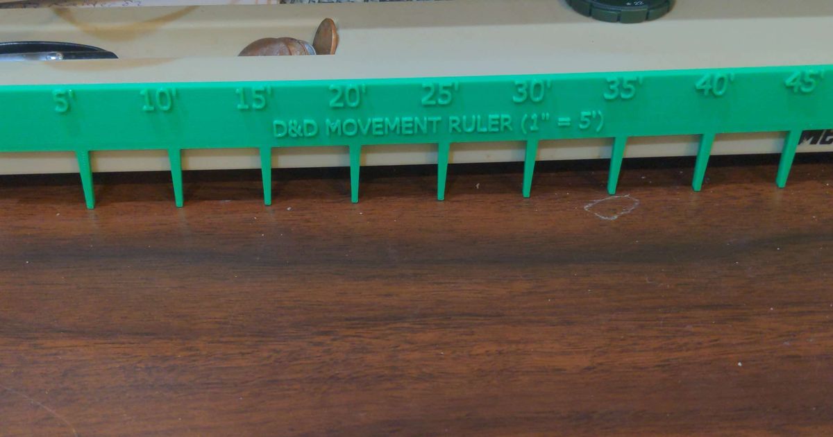 AD&D / D&D Movement Ruler by Craig Judy | Download free STL model ...