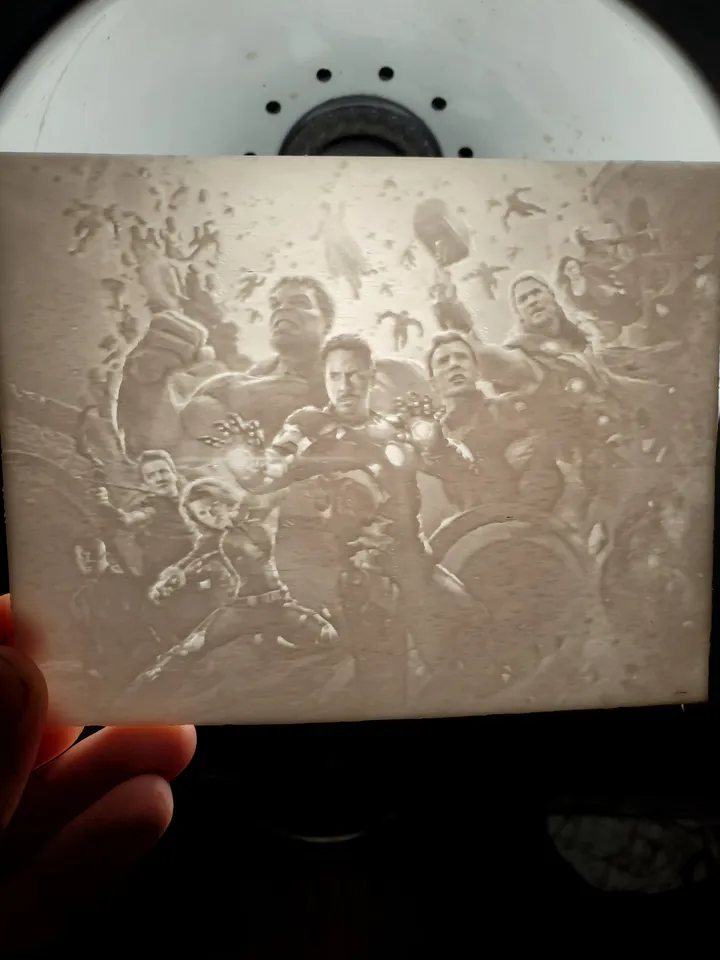 Avengers lithophane by Lithophanemaster | Download free STL model ...