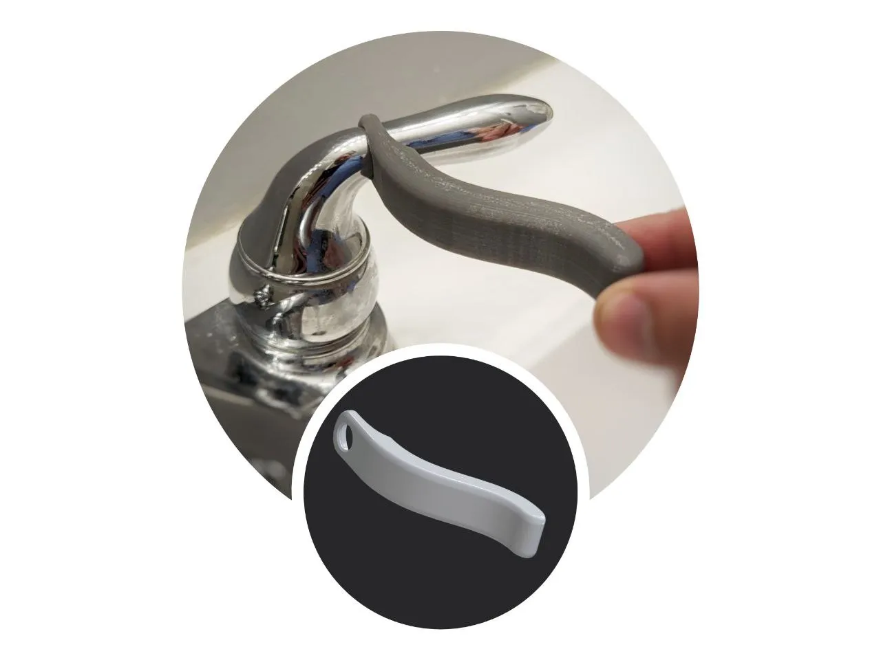 Assistive Faucet Handle Extender by ndrewv | Download free STL model ...