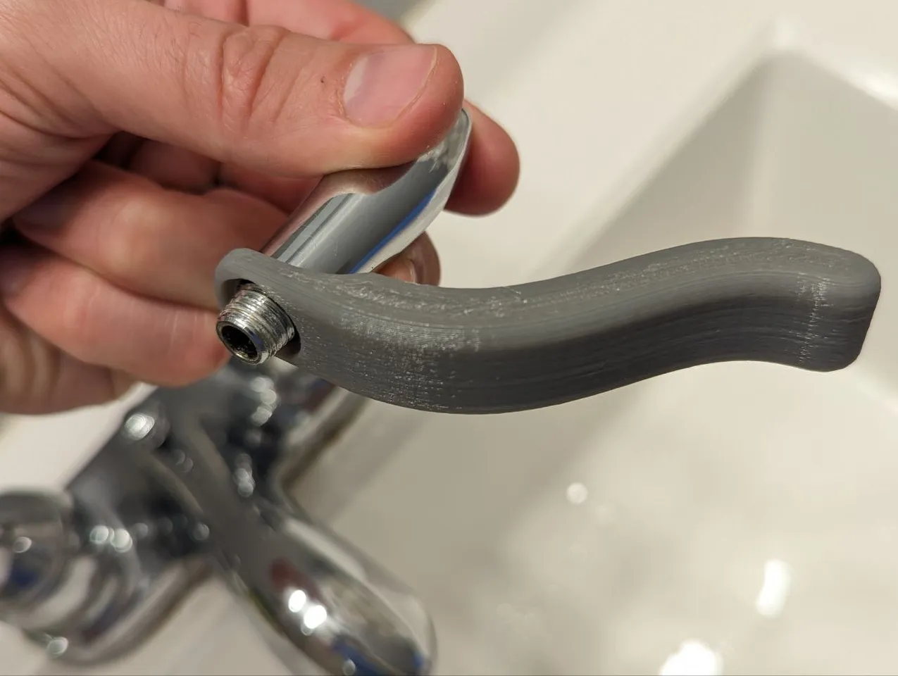 Assistive Faucet Handle Extender by ndrewv | Download free STL model ...