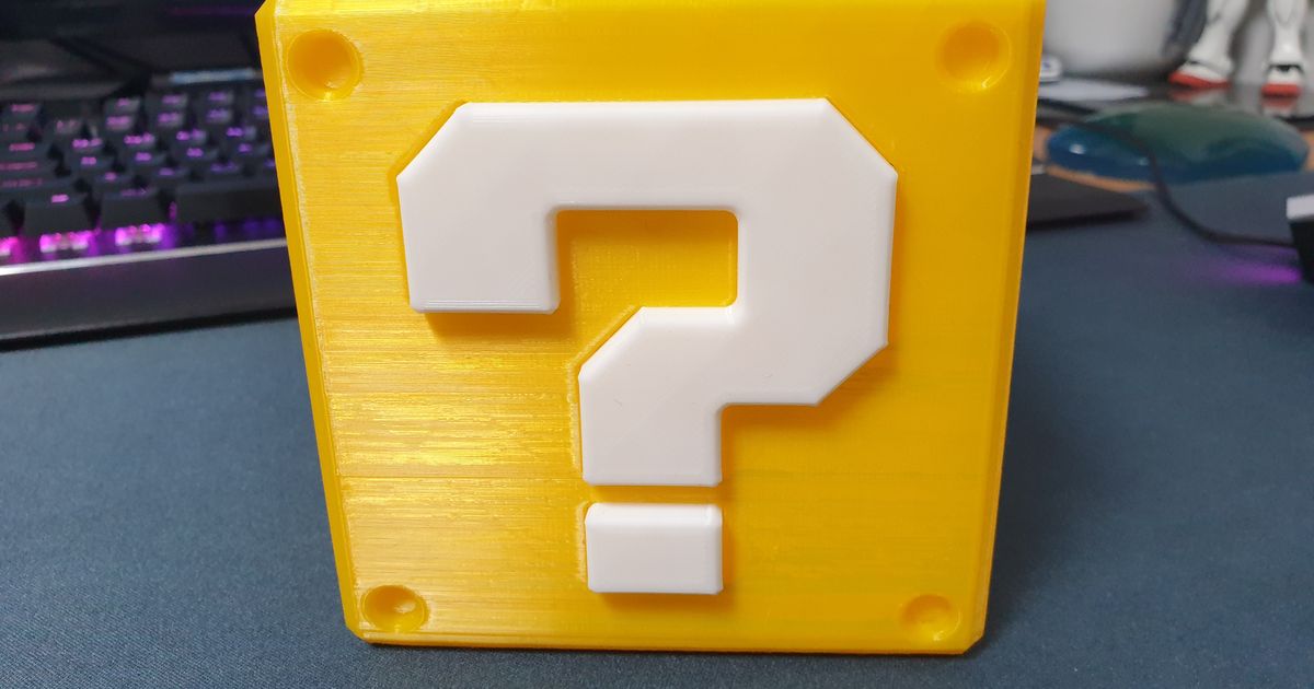 super mario question box (item box) pencil holder by 세포 줄기 | Download ...