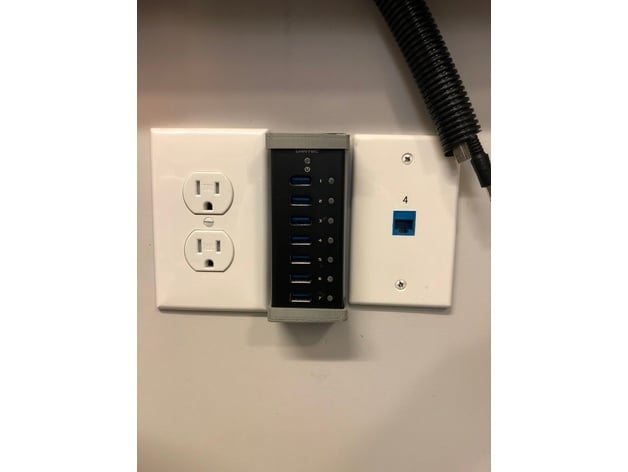 USB Hub - Wall Bracket by Coolshrimp | Download free STL model ...