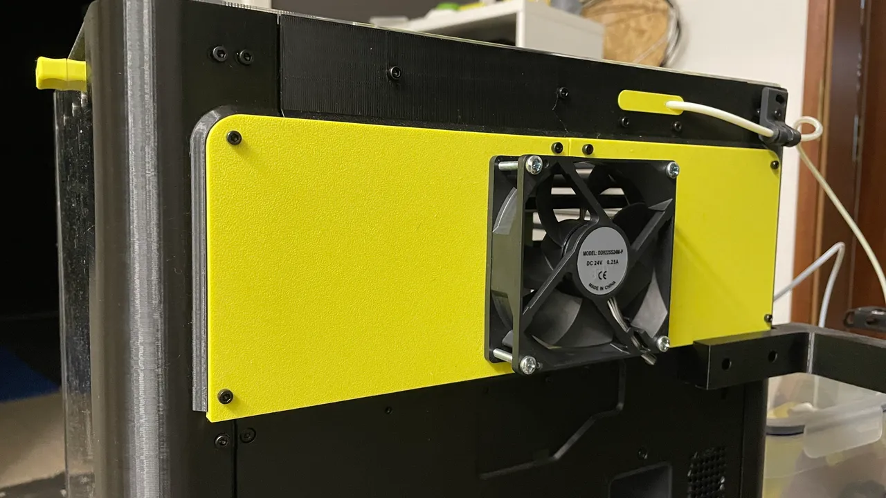 Bambu Lab P1P Vision Enclosure Rear Middle Panel with Fan Hole (92mm ...