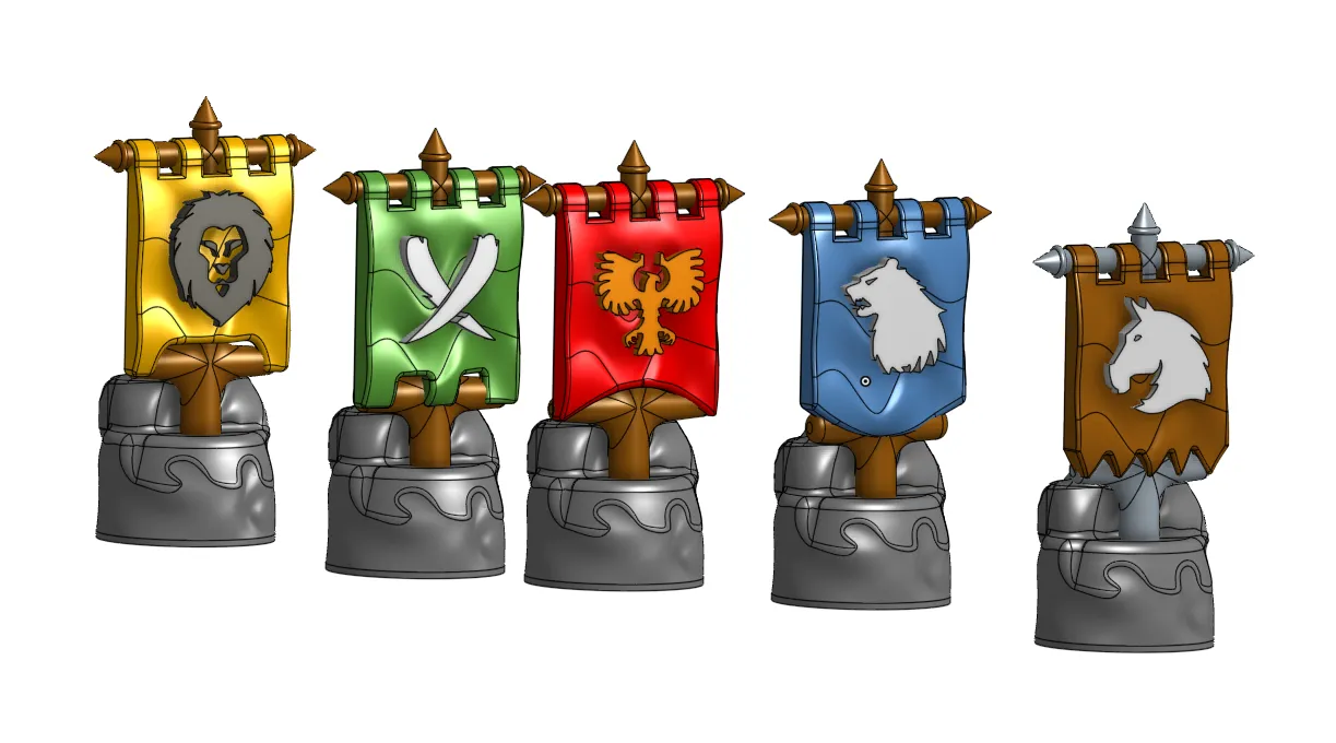 War of Whispers Castle And Army Banners by Mort | Download free STL ...