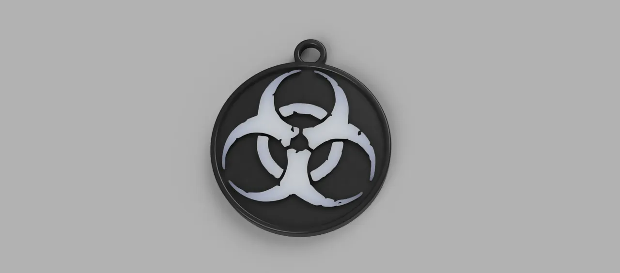 Biohazard keychain by Evgen Orlovsky | Download free STL model ...
