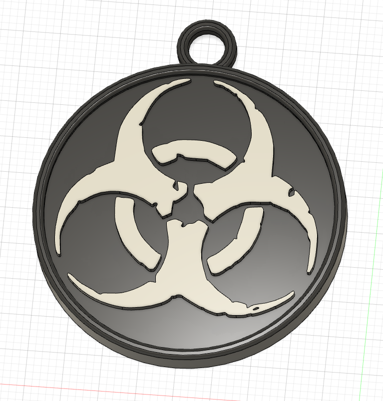 Biohazard keychain by Evgen Orlovsky | Download free STL model | Printables.com