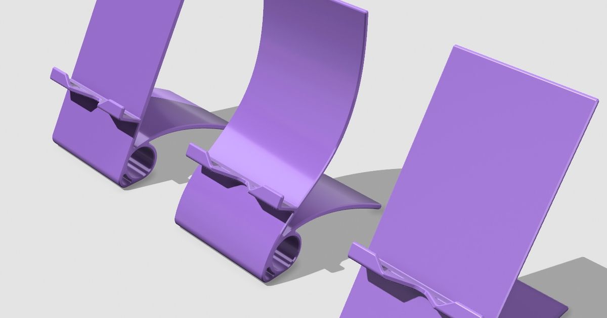 Minimalistic smartphone stands by G.design | Download free STL model ...