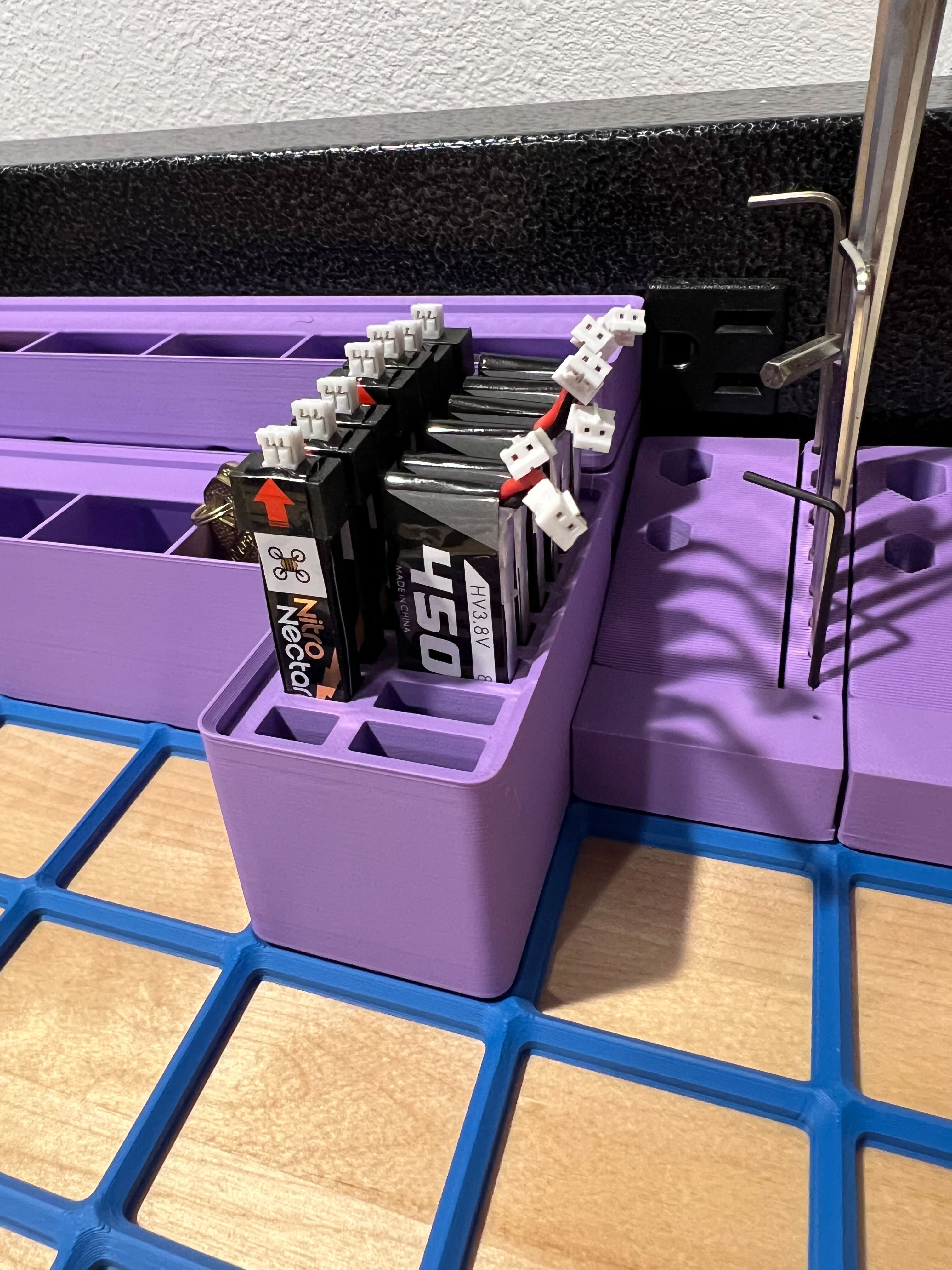 1S TinyWhoop Gridfinity Battery Organizer 2x1 by gisenberg | Download free STL model ...