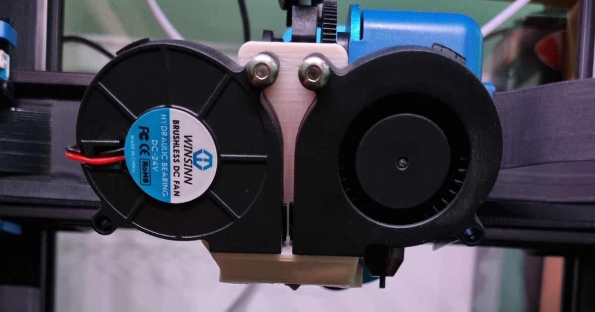 Artillery Genius/Sidewinder fan duct 2x5015 by Coolepicrob | Download free STL model ...