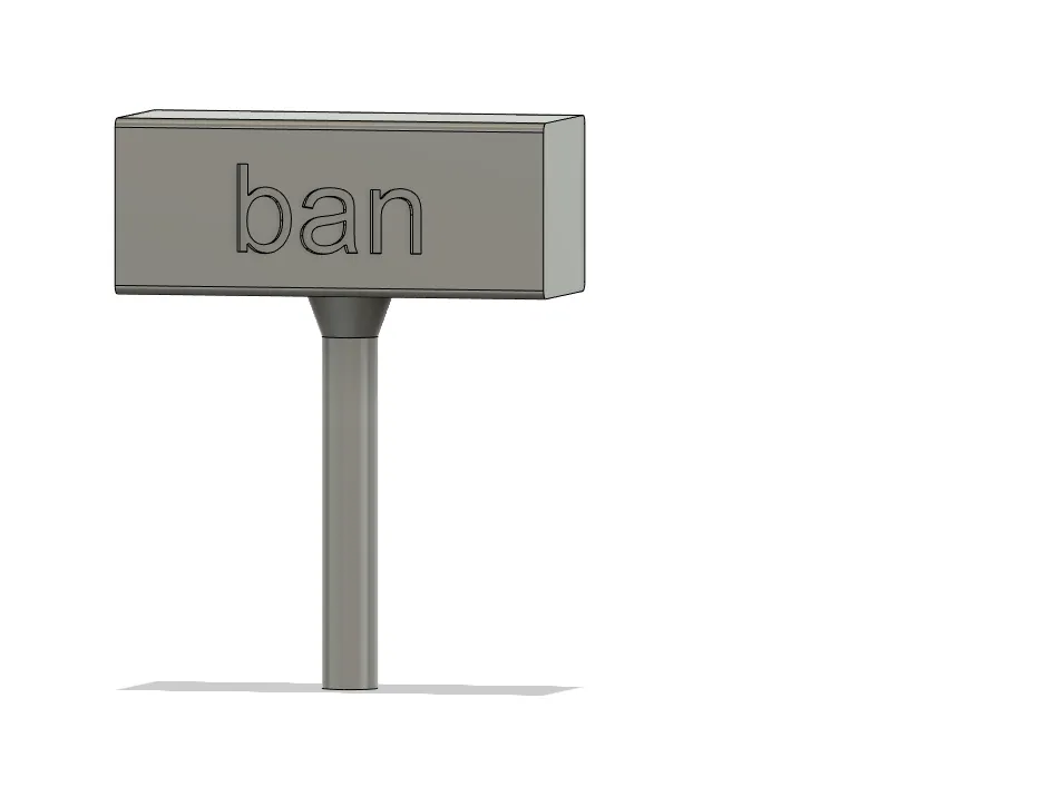 Ban hamer by Michas likes prints | Download free STL model | Printables.com