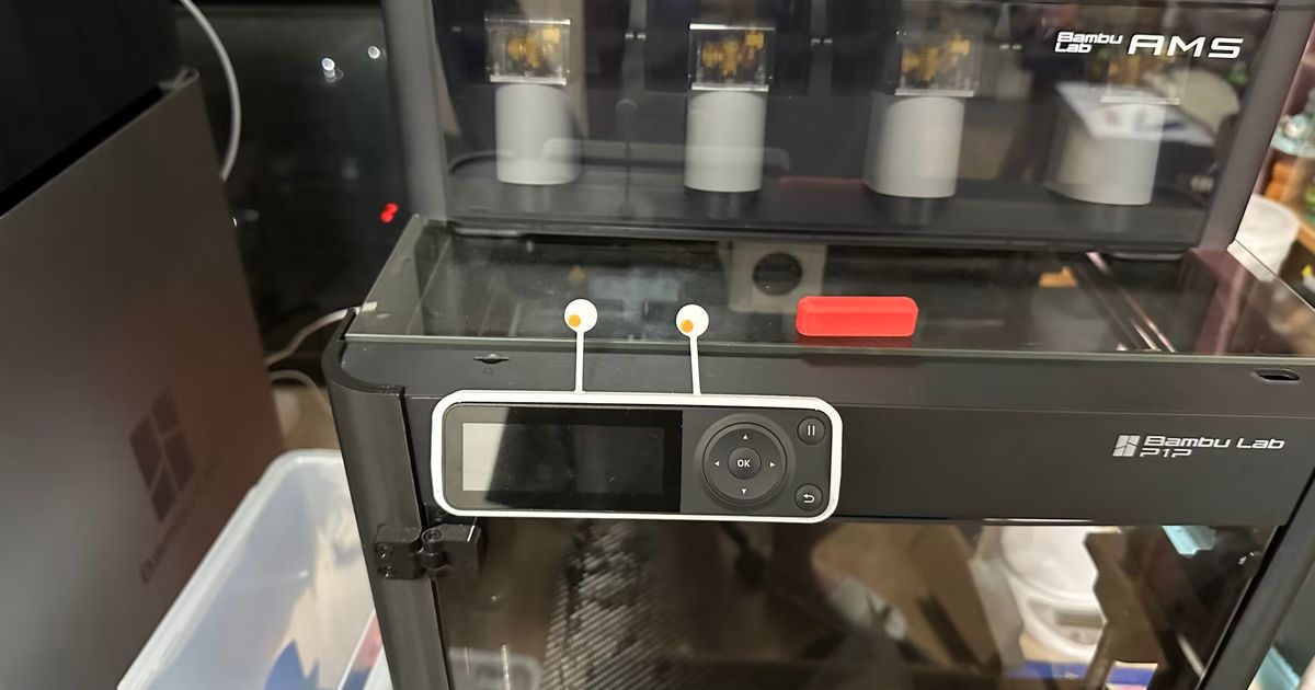 Bambu Lab P1P Screen Faceplate Frame with eyes by kin | Download free ...