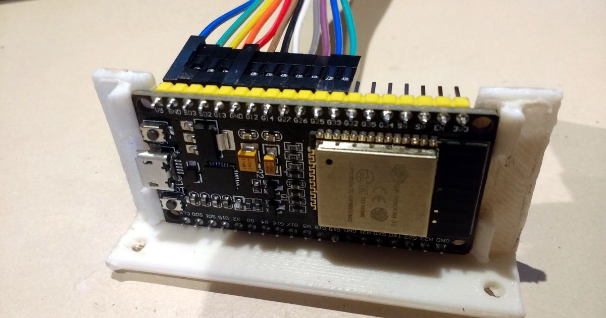 Customizable ESP32 lateral support by plbarrio | Download free STL ...