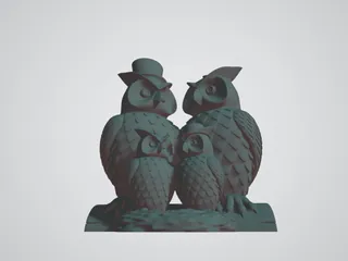 Owl Family by Dimitris | Download free STL model | Printables.com