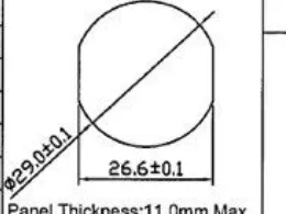 OpenScad Panel Cutout Template - double flat round switch by Michael ...