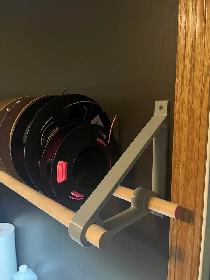 Filament Storage Bracket using Dowels by Mivin | Download free STL ...