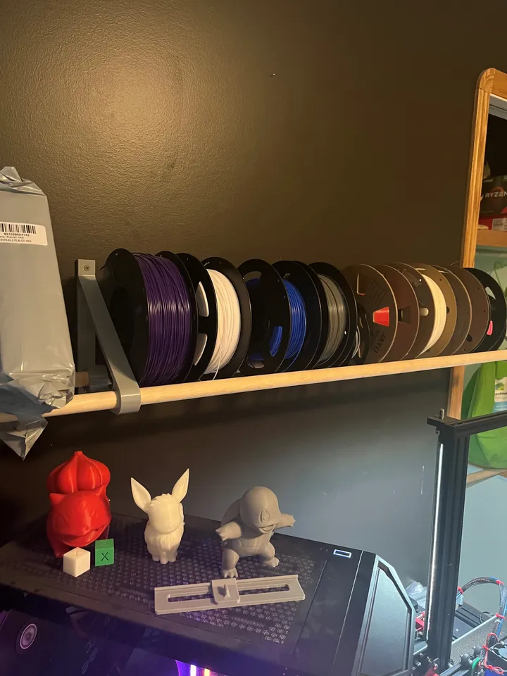 Filament Storage Bracket using Dowels by Mivin | Download free STL ...