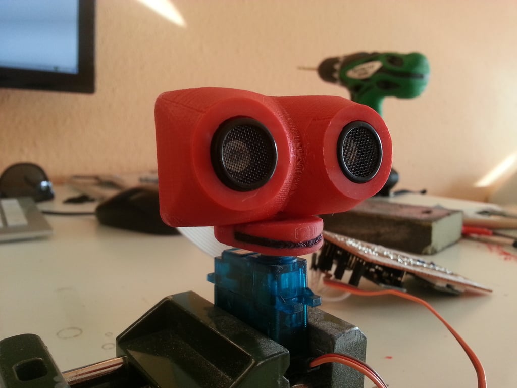 Case For Urm37 Ultrasonic Distance Sensor From Dfrobot With Interface To Servo By Hybridkunst 