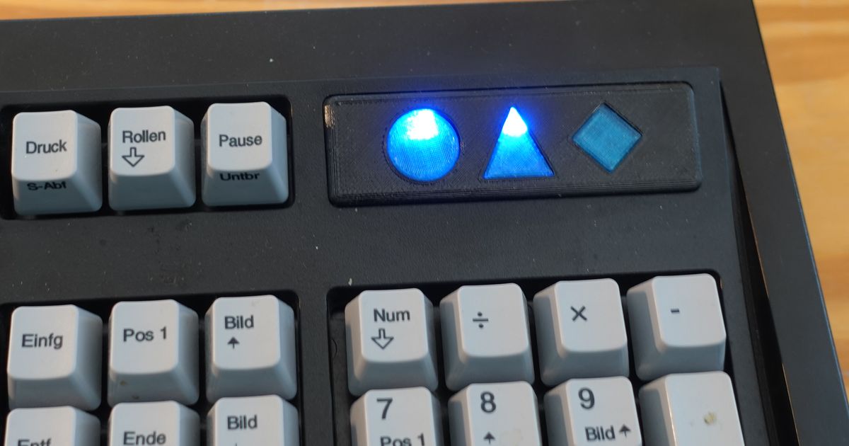 Keyboard LED cover panel, 2 designs (FreeCAD) by NUeB | Download free ...