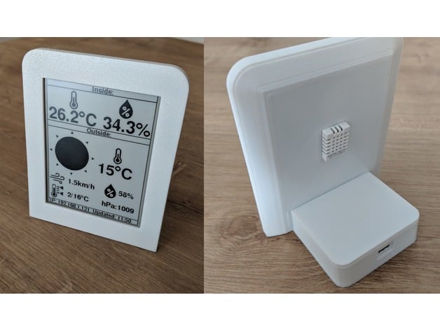 E-Paper Room Thermometer by deathrayoflove | Download free STL model ...