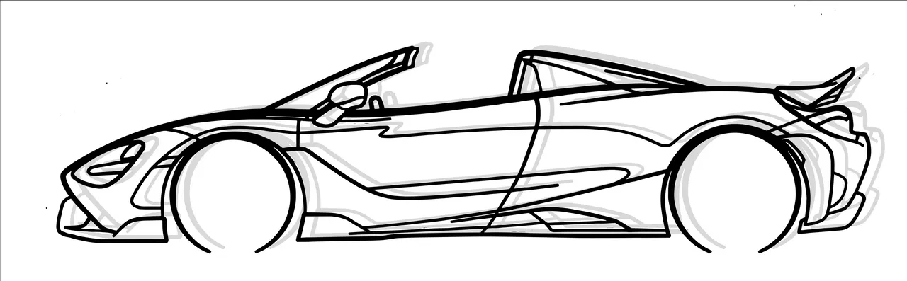 McLaren 765LT Silhouette Wall Art by pino1021 | Download free STL model ...