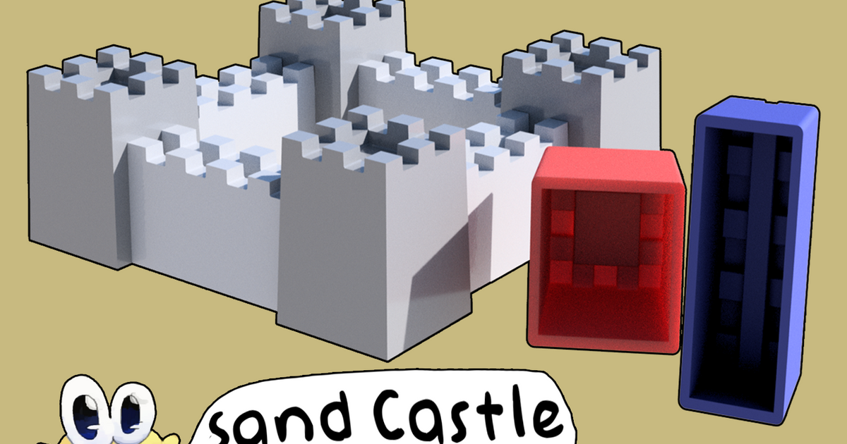 Simplistic Sand Castle Set (Updated) by Yuwi | Download free STL model ...