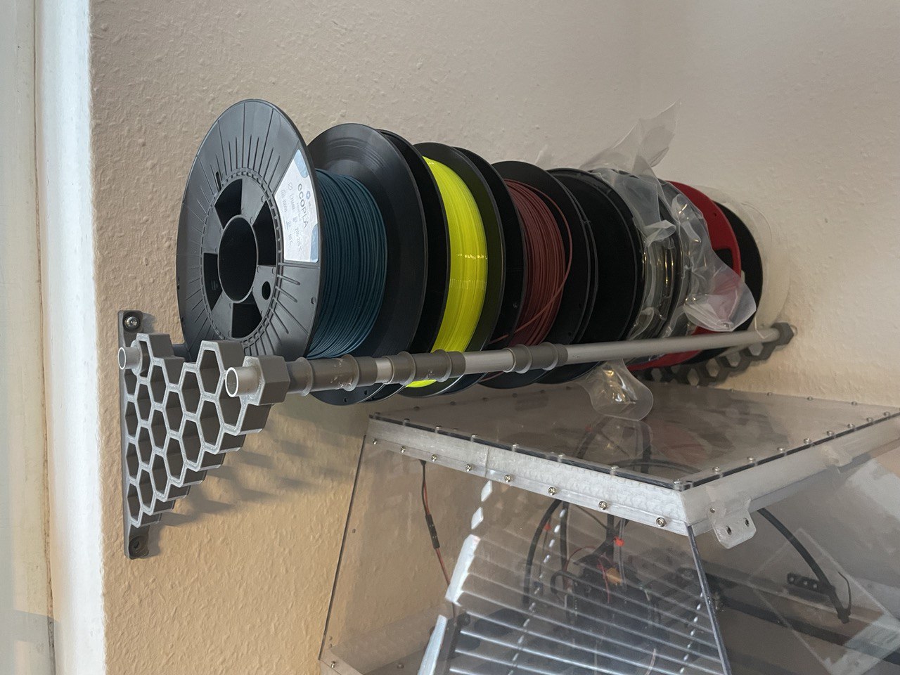 Hex filament shelf by Pabe | Download free STL model | Printables.com