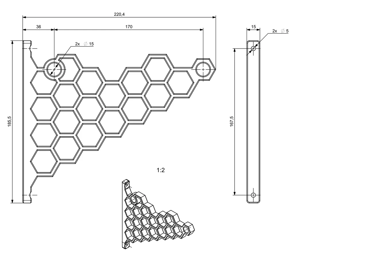 Hex filament shelf by Pabe | Download free STL model | Printables.com