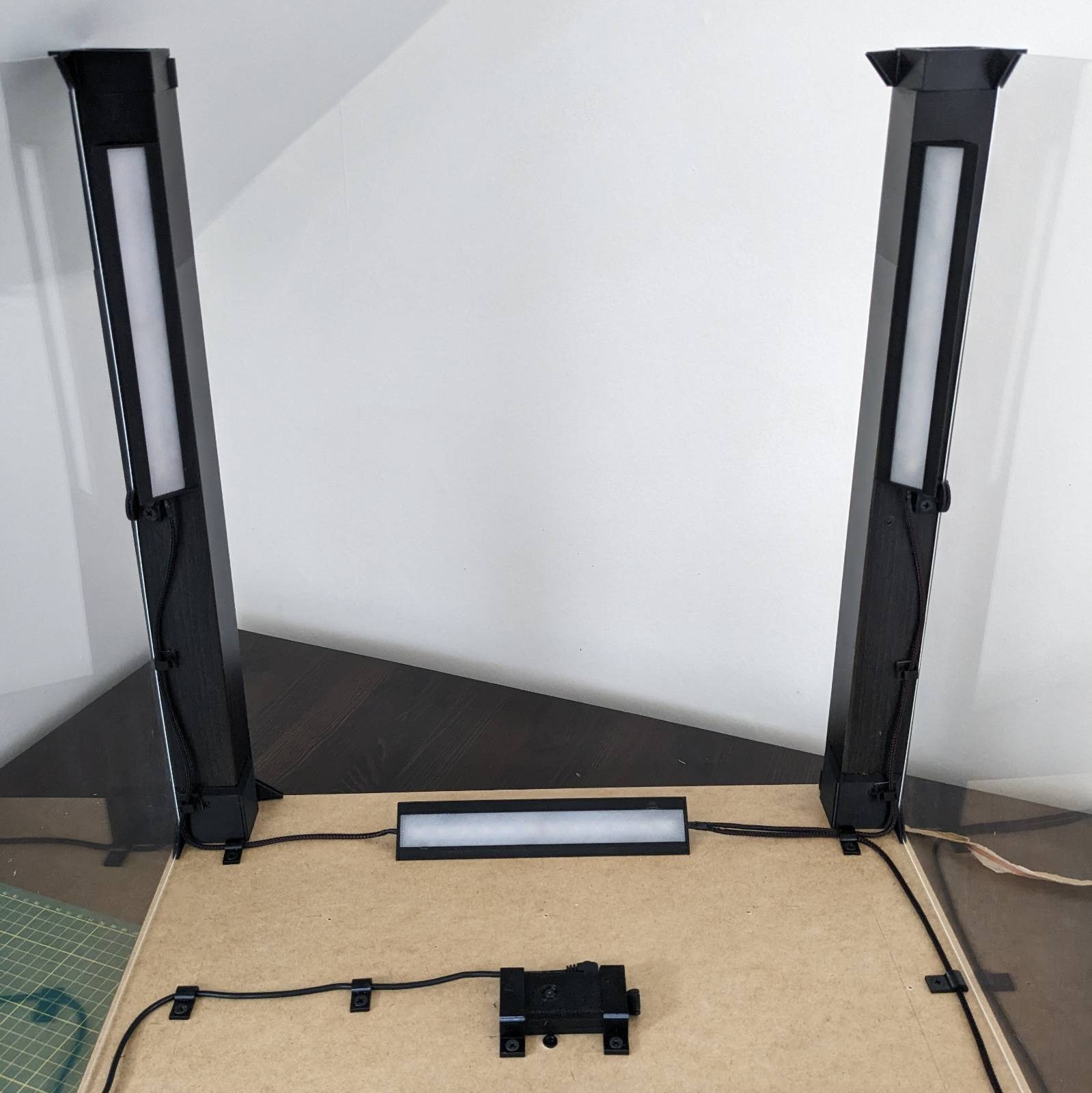 45° LED Light Strip Bars, Optional Diffuser, Ikea Lack Enclosure by ...