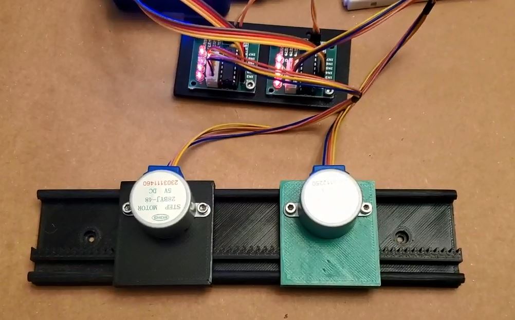 Linear Rail Assy for 28BYJ-48 Stepper Motor by 3dStuffGuy | Download ...