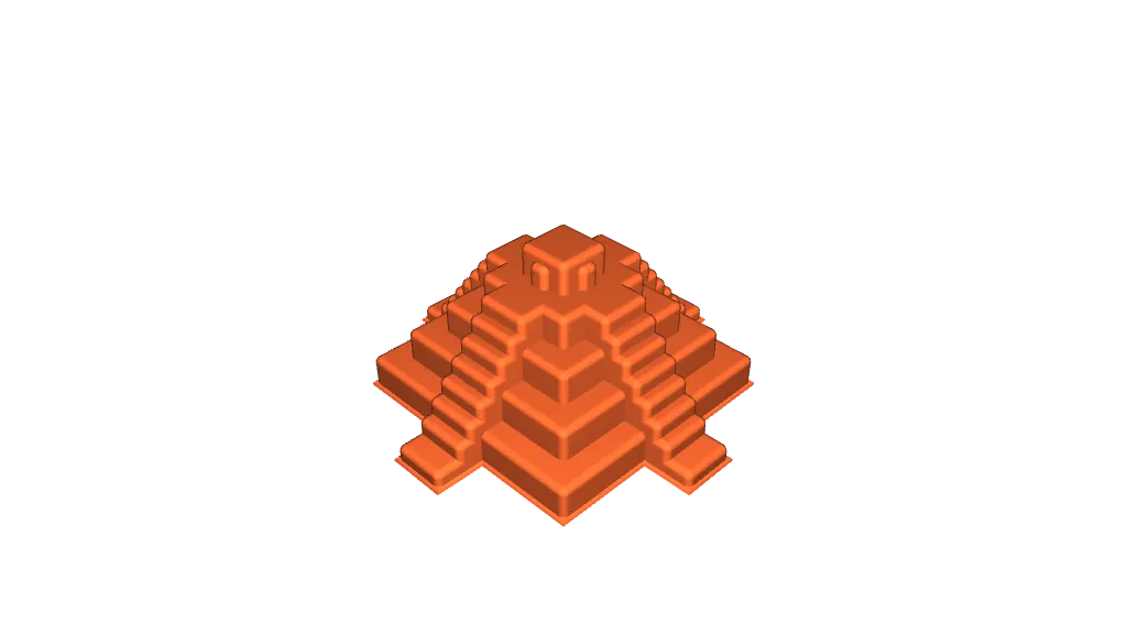 Maya pyramid sand mold by Matrix | Download free STL model | Printables.com