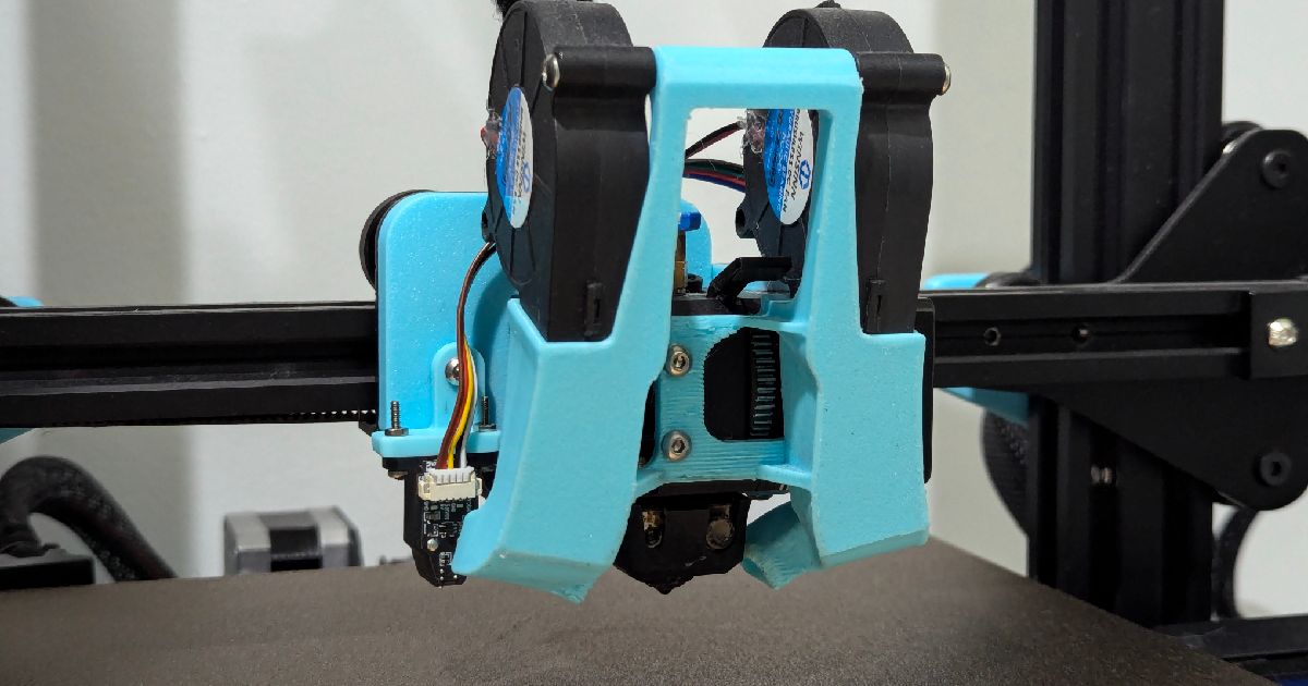 BIQU H2 V2S Compact Mount for Ender 3 Pro and MicroProbe v2 or BL Touch ...