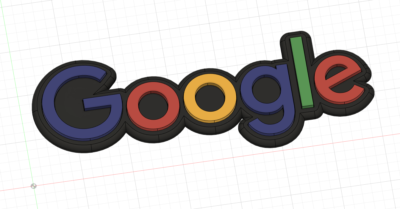 GOOGLE Logo (2015 - Today) by chochi3D | Download free STL model ...