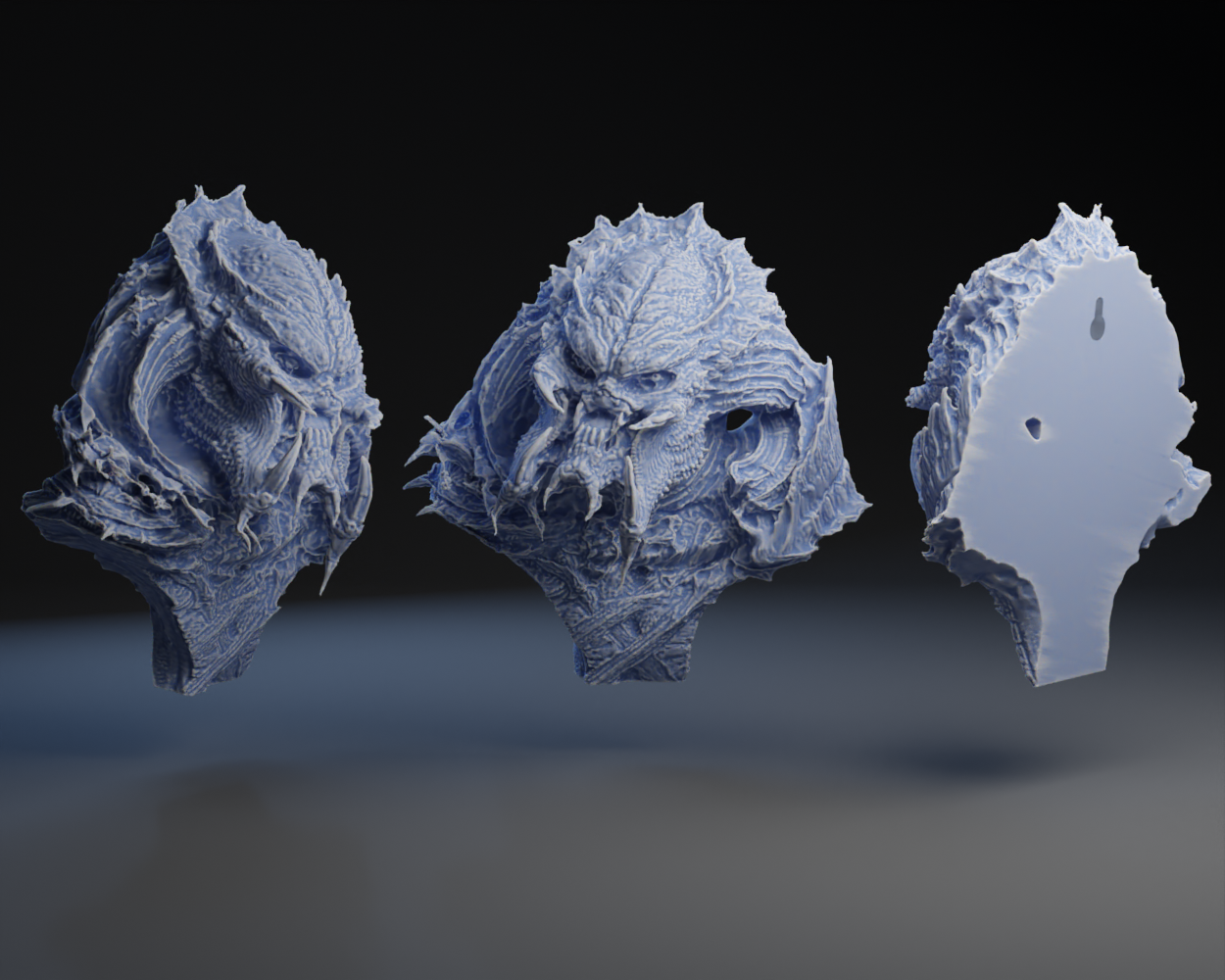 Predator Head Trophy Wall Mount by Peter Farell | Download free STL ...